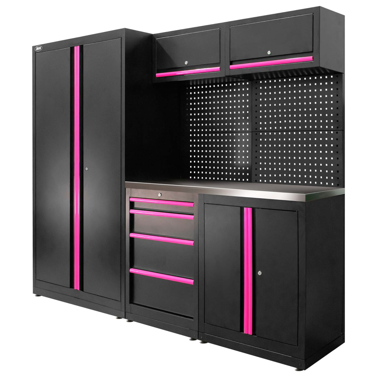 Conjunto de Móveis Modulares JBM 13 Peças 2410x620x1950mm Inox/Aço